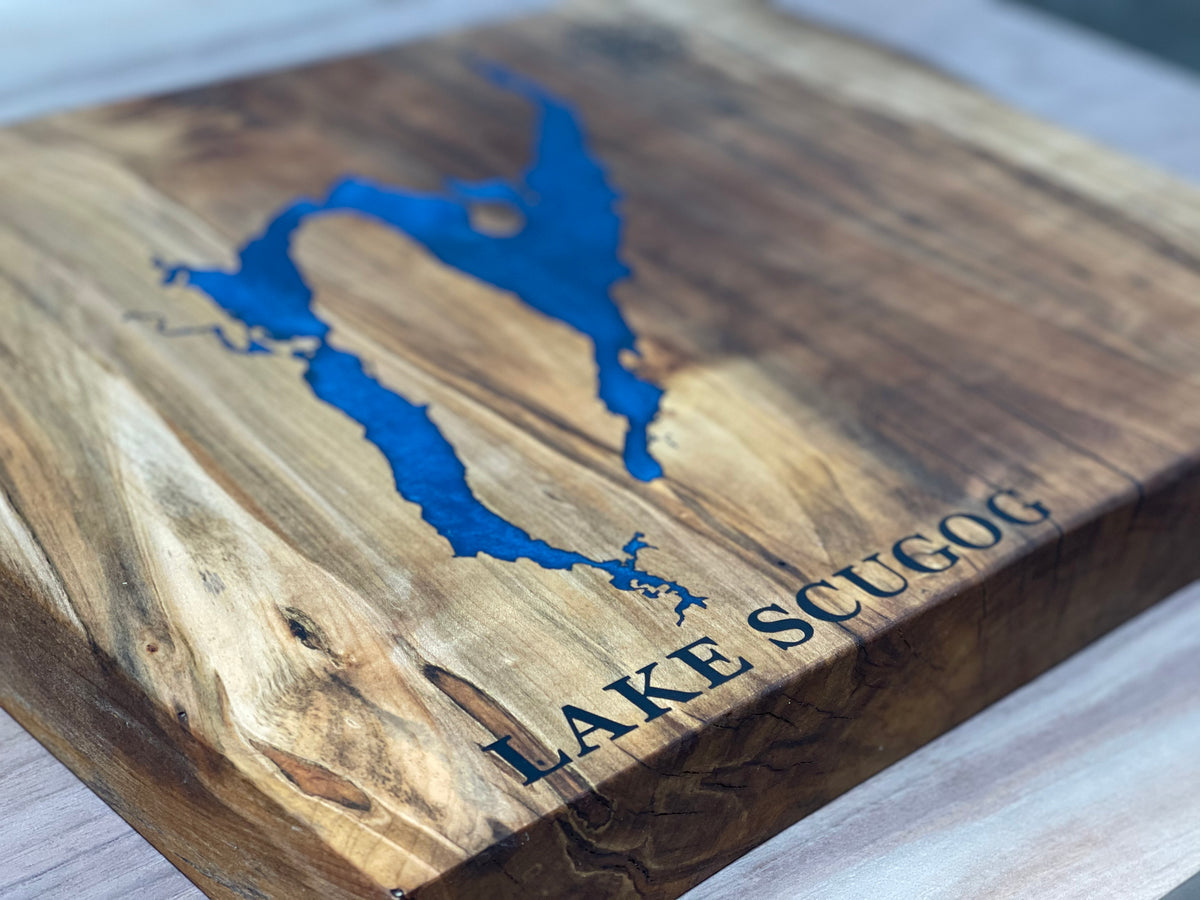 Lake Scugog Epoxied Lake Map – Weezel's Wood Working